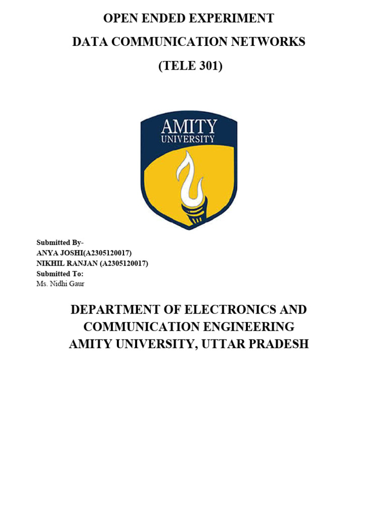 DCN Open Ended Anya Joshi | PDF | Routing | Computer Network