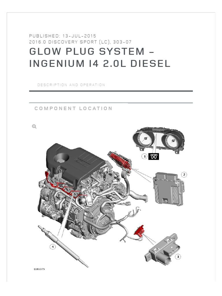 GLOW PLUG SYSTEM - INGENIUM I4 2.0L DIESEL DESCRIPTION AND OPERATION ...