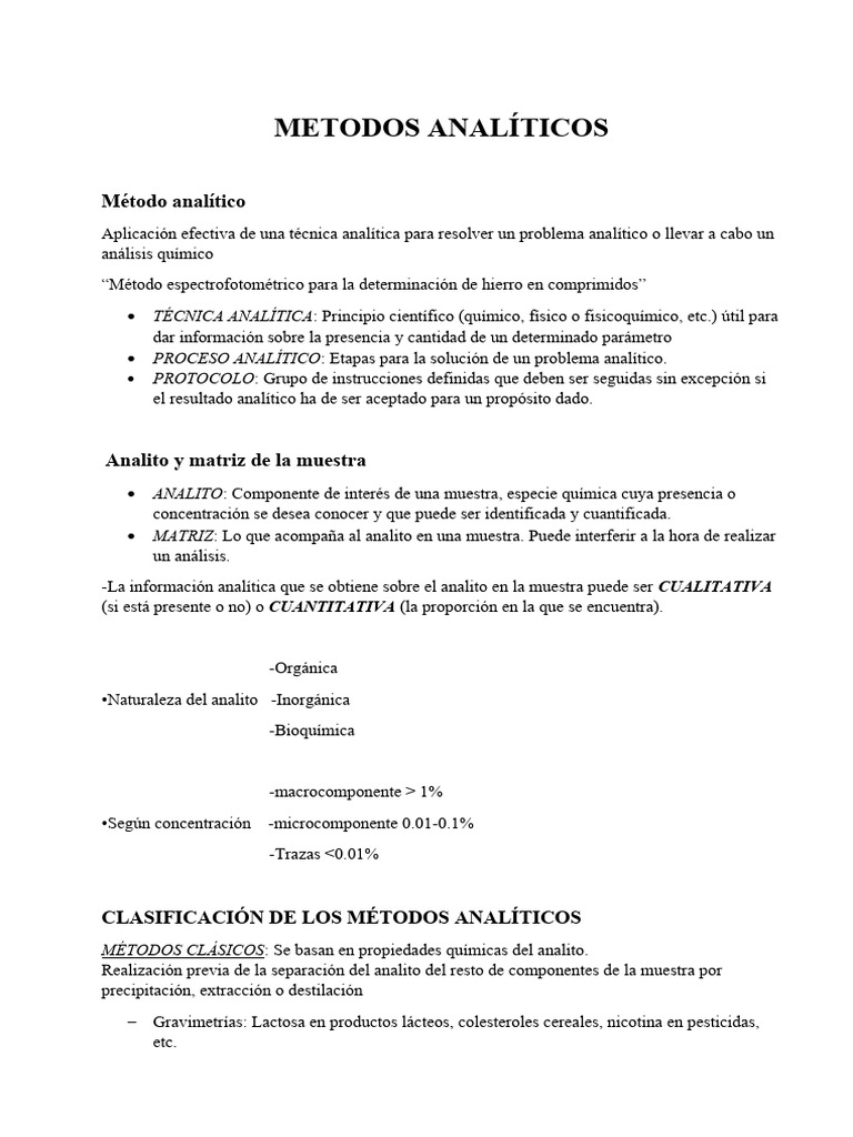 Método analítico Aplicación efectiva de una técnica analític (3) | PDF ...