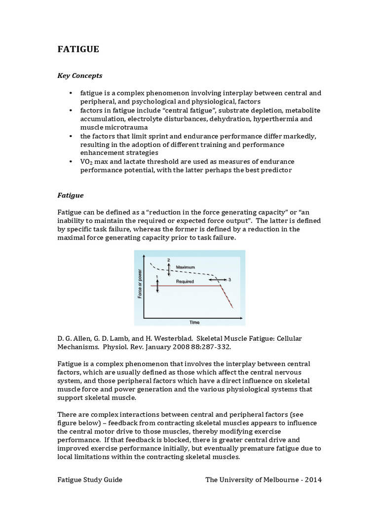 FATIGUE | PDF | Skeletal Muscle | Lactic Acid
