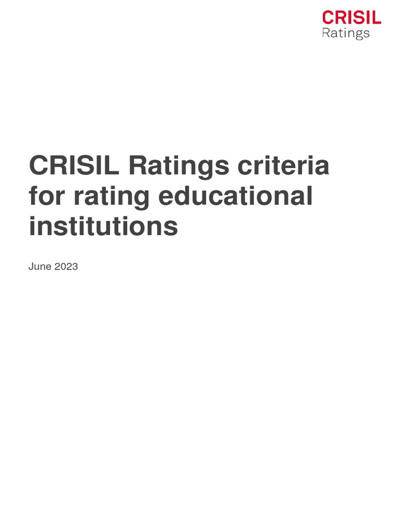 CRISIL Ratings for Educational Institutions | PDF | Debt | Risk