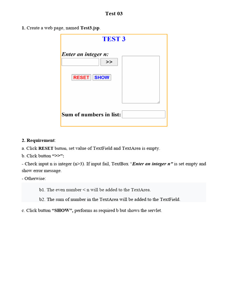 JSP Page for Integer Input Validation | PDF