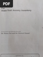 STAI Short Form Scoring Guide | PDF | Applied Psychology | Clinical ...