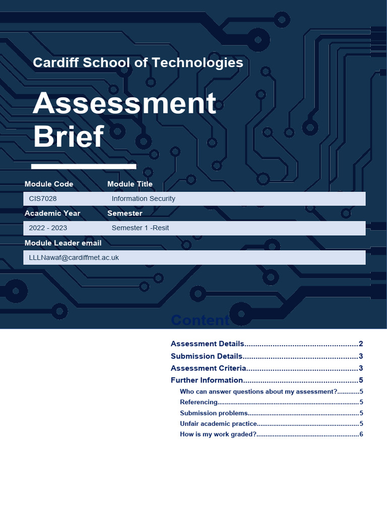 Resit - CST - Assessment Brief CIS7028 WRIT1-2022 - S1 | PDF | Vulnerability (Computing ...