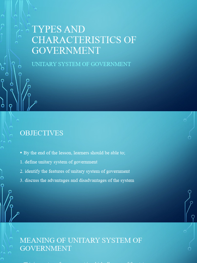 Types and Characteristics of Government WK 8 | PDF | Social Science