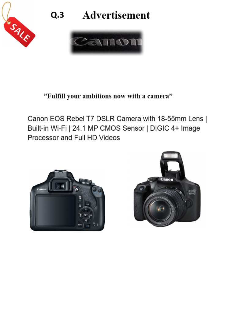 Advertisement of Camera Print | PDF