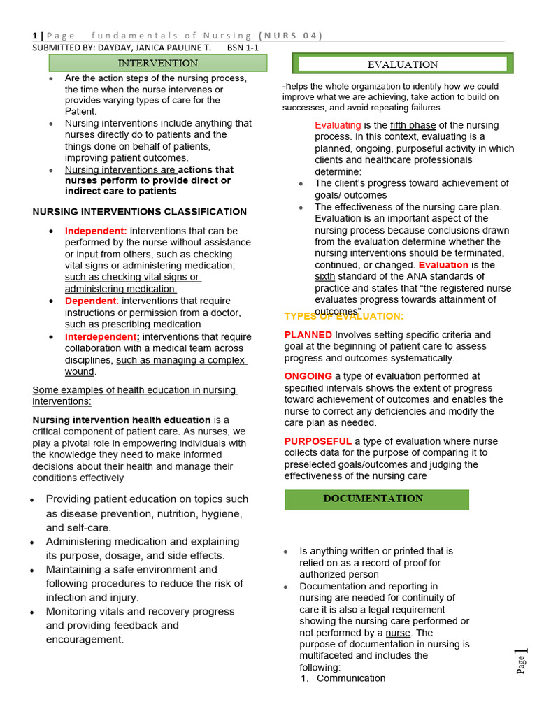 Dayday, Janica Pauline T. (Assignment Nurs 04) | PDF | Nursing | Health ...