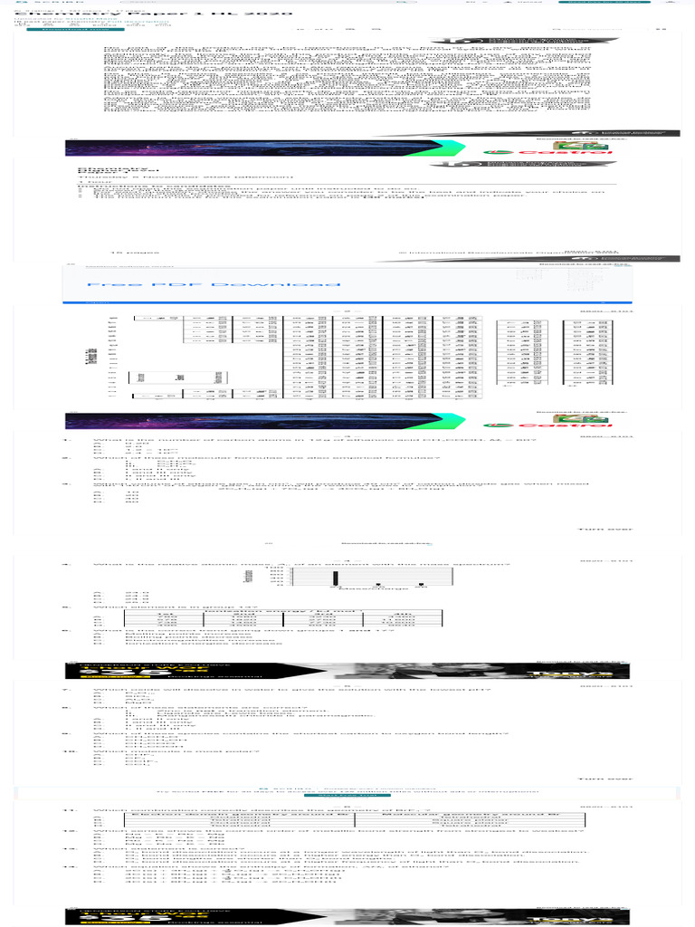 Chemistry Paper 1 HL 2020 PDF Nutriments Esse | PDF | Chemistry