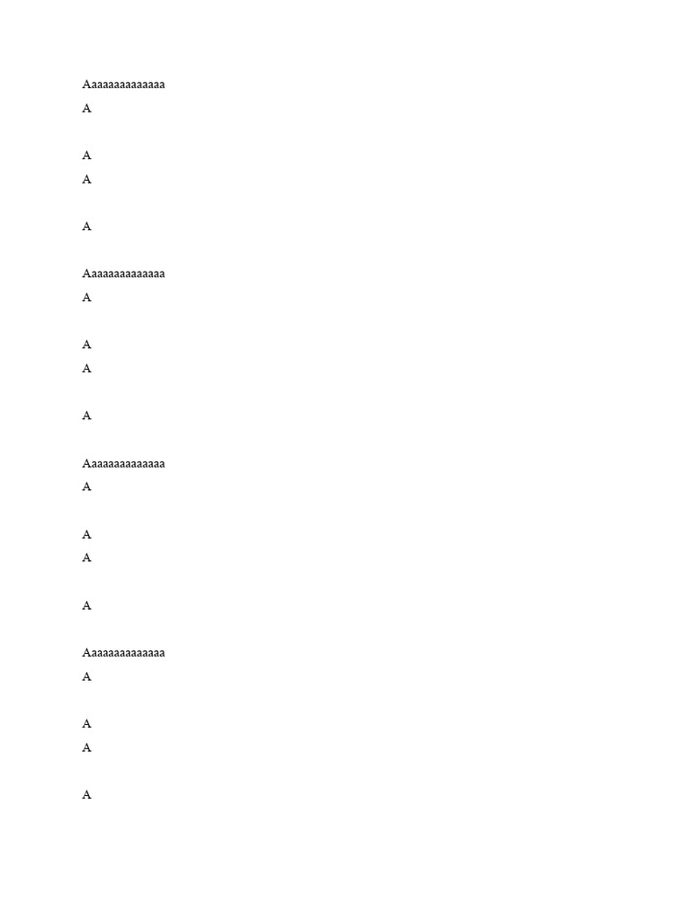A Document of Repeated Characters | PDF