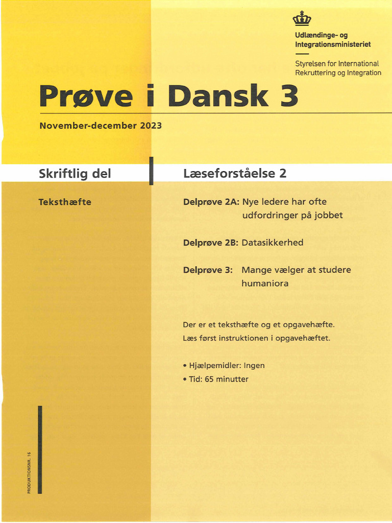 PD3 Nov23 LAeseforstaaelse 2 TeksthAefte | PDF