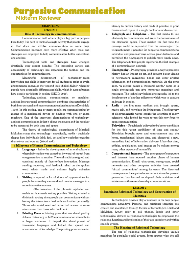 QUIZ-Purposive-comms | PDF | Communication | Computer Mediated ...