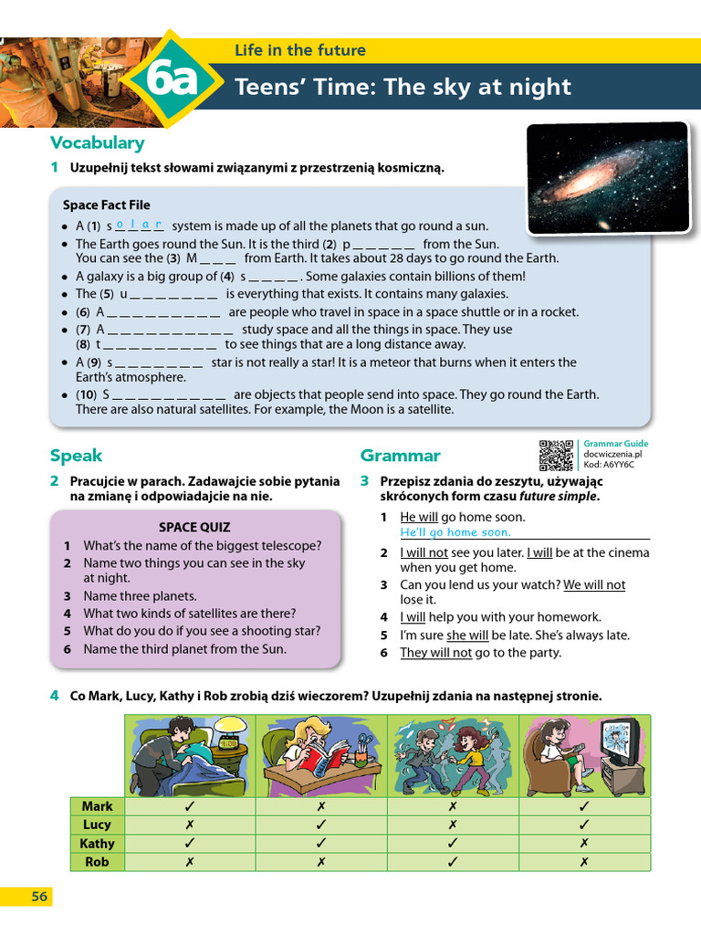 Unit 6: Space and Future Predictions | PDF | Outer Space ...