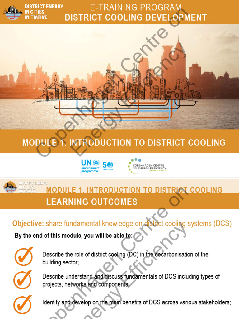 Module 1 Introduction To District Cooling | PDF | Sustainability | Distributed Generation