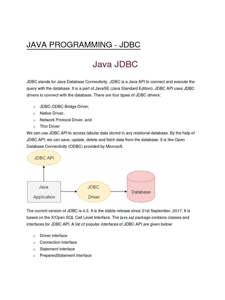 Java Programming - JDBC and Servelets and JSP | PDF | Computing ... Java Programming - JDBC and Servelets and JSP | PDF | Computing ...
