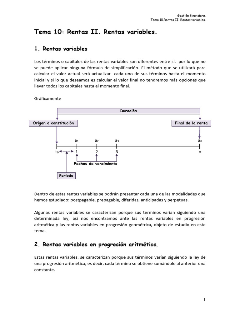 Rentas Variables en Progresión Geométrica | PDF | Derivado | Variable ...