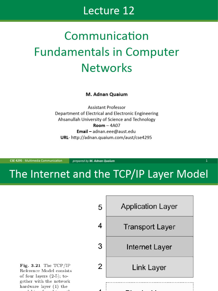 12 Communication Fundamentals H | PDF | Internet Protocols | Transmission Control Protocol