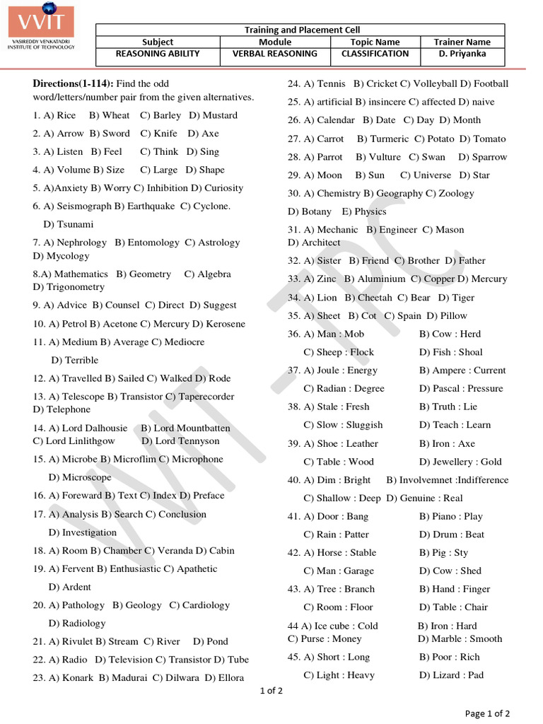 CLASSIFICATION | PDF