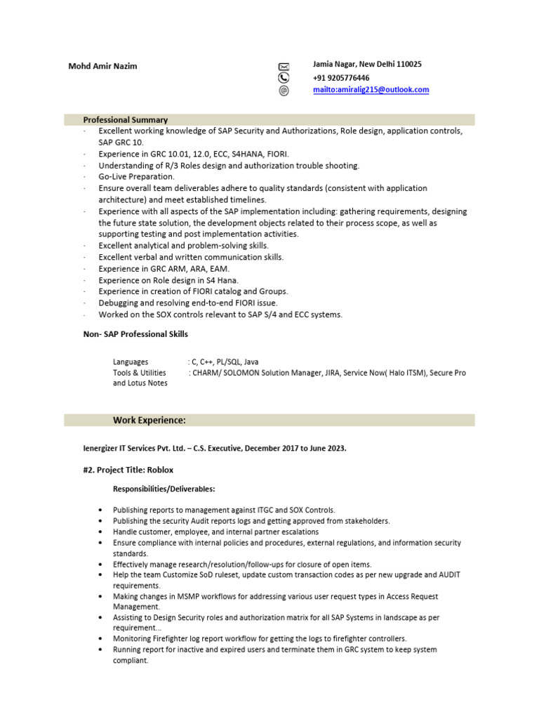 dalmia CV | PDF | Computing | Information Technology