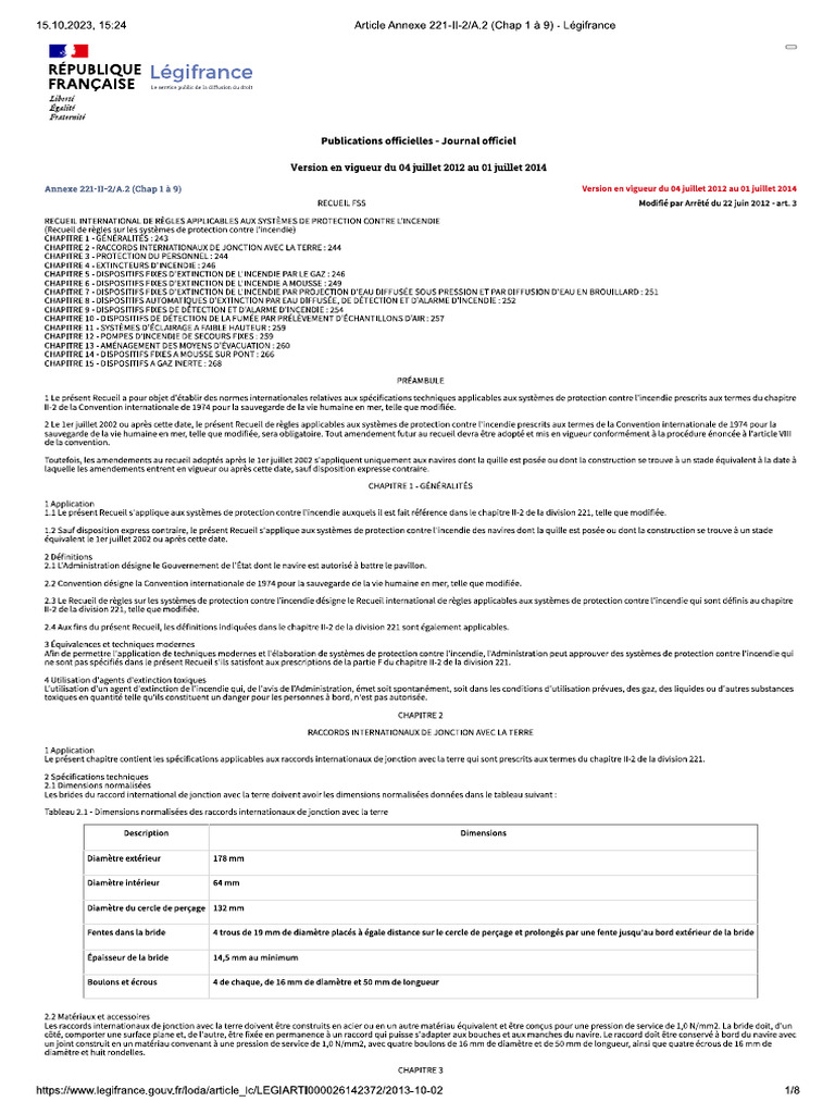 FSS Code Receuil Des Regles Pour La Lutte Contre Lincendie | PDF