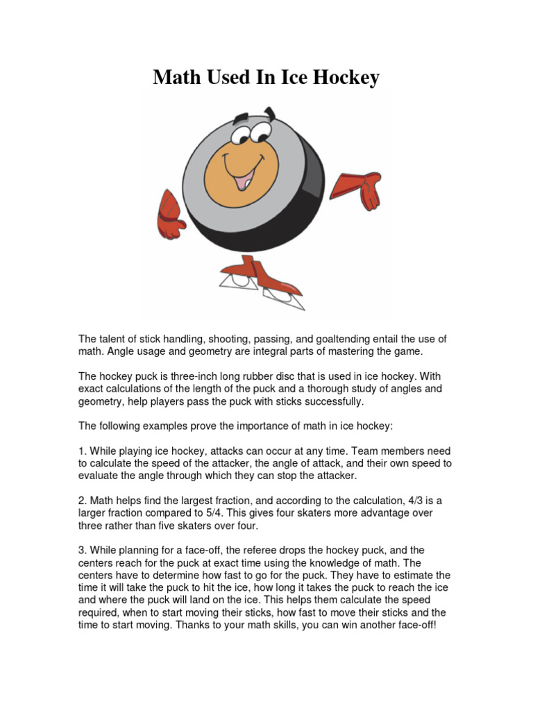 Hockey Math Project | Download Free PDF | Ice Hockey