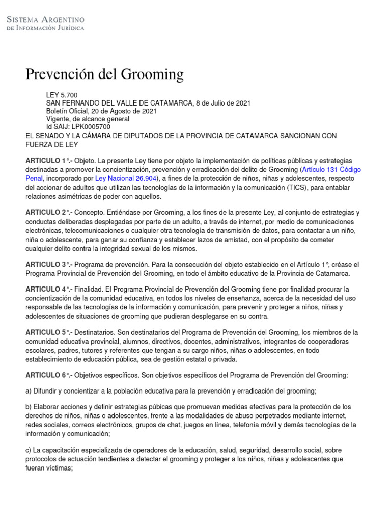 Prevención Del Grooming | PDF