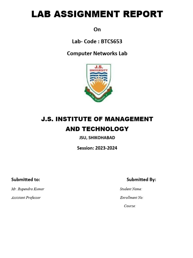 Lab Assignment Btcs653 Computer Network Pdf