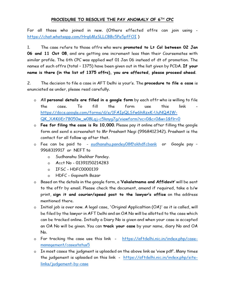 RESOLVE 6th CPC PAY ANOMALY | PDF