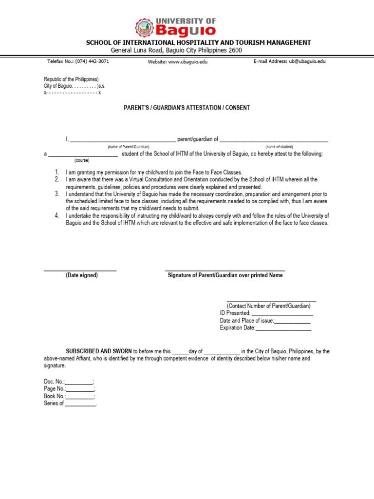 Parental Consent f2f Classes 3 | PDF | Justice | Crime & Violence