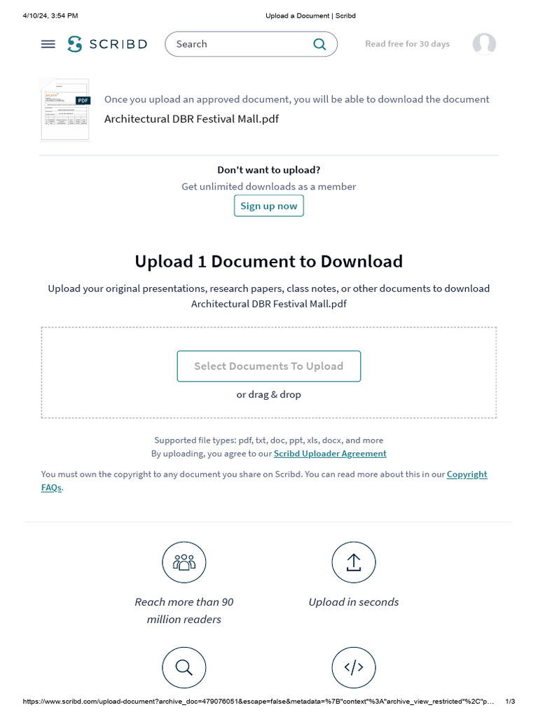 Upload A Document | PDF | Scribd | Computing