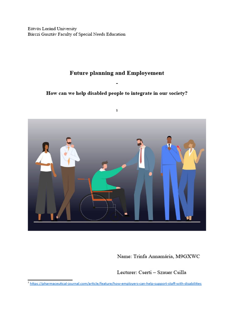 Future Planning and Employment - Paper - TA | PDF