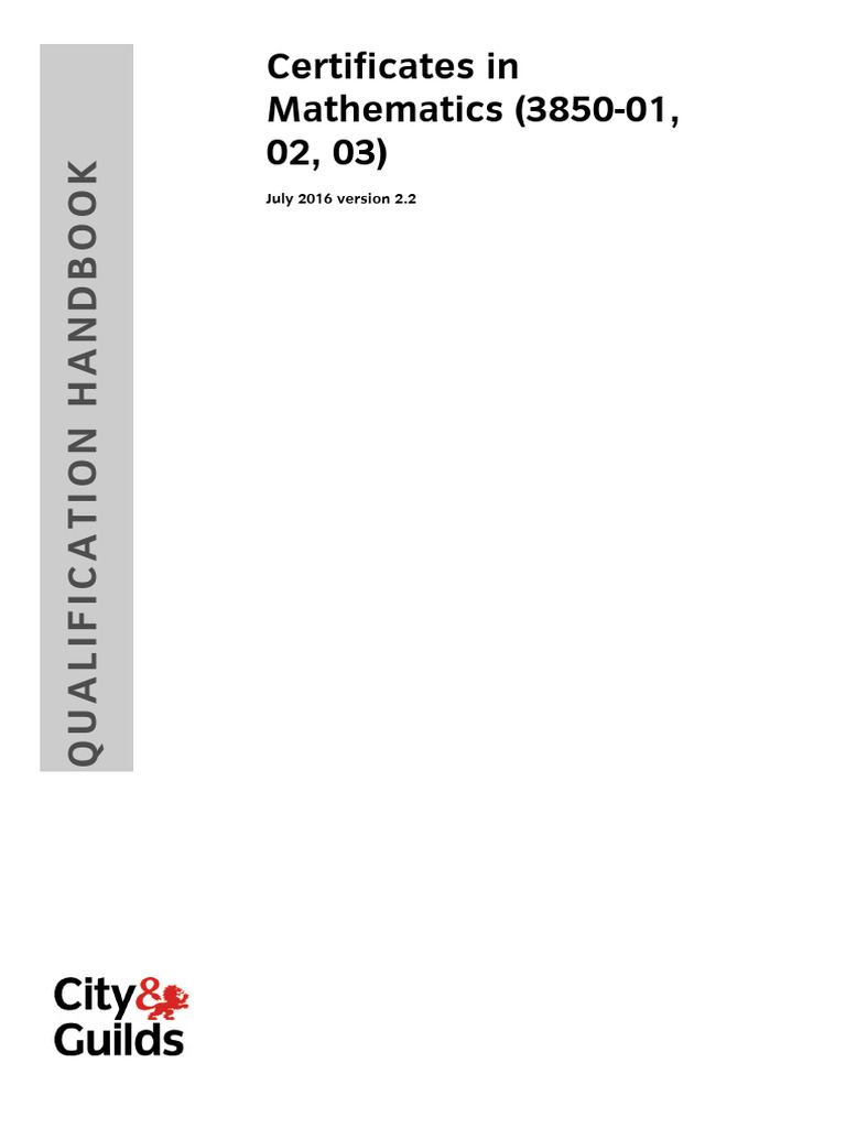 3850 Maths Skills Qualification Handbook v2 1 PDF - Ashx | PDF | Area ...