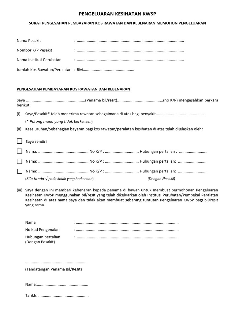 Surat Kebenaran Pembayar Pengeluaran Kesihatan 08082019 PDF | PDF | Pengelolaan Keuangan & Uang