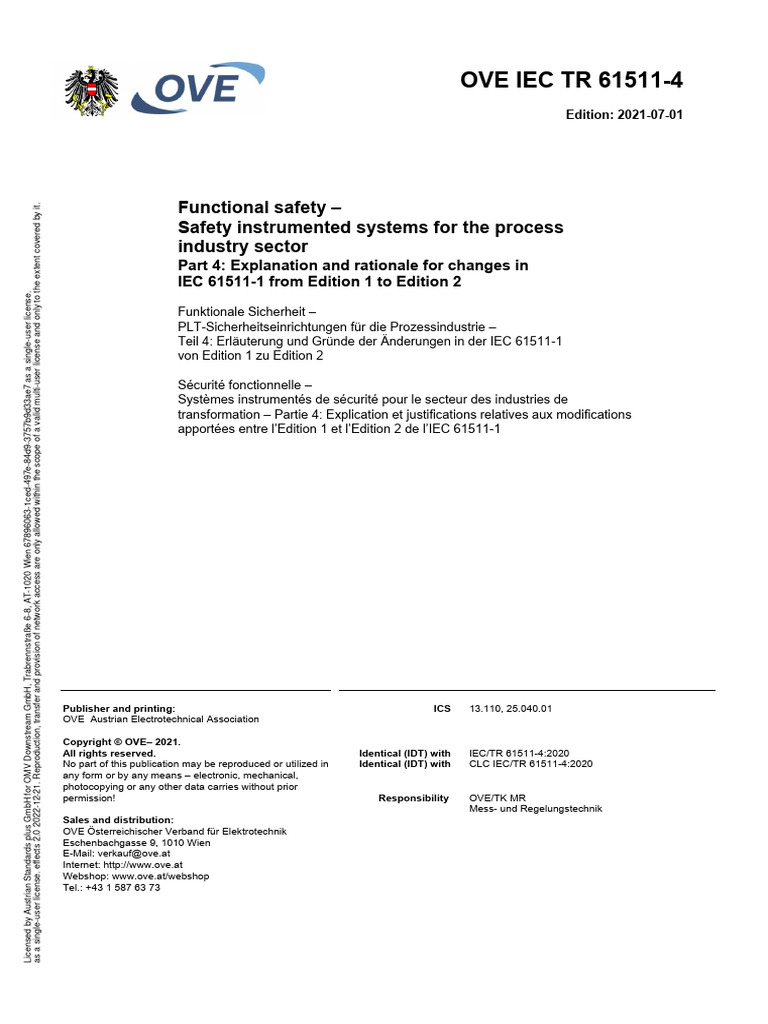 EN 61511-4 2021 07 01 en | PDF | International Electrotechnical Commission