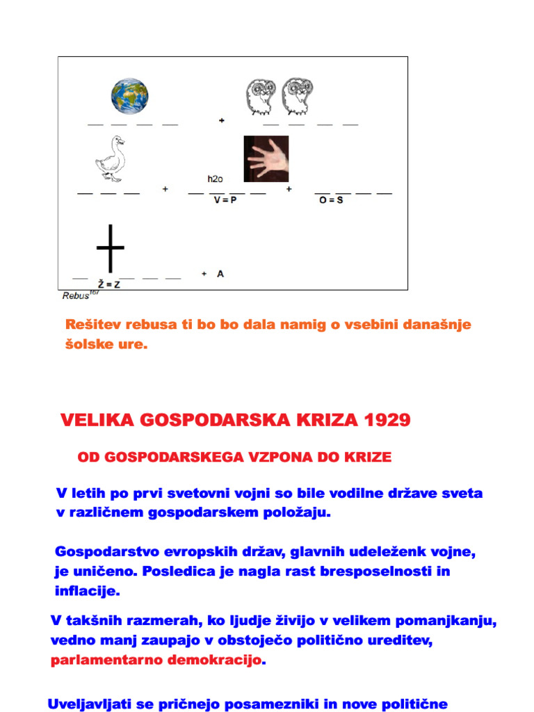Svet Med Svetovnima Vojnama - Gospodarska Kriza | PDF