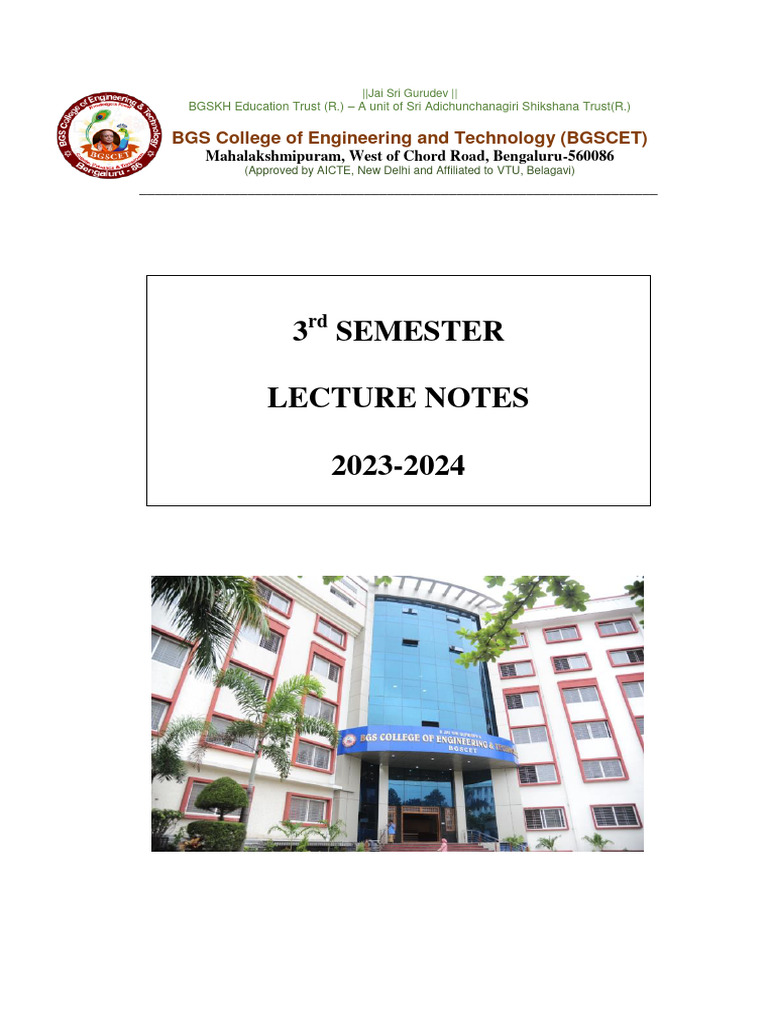 3 Sem Lecture Notes Final Pdf Software Engineering Computer Programming