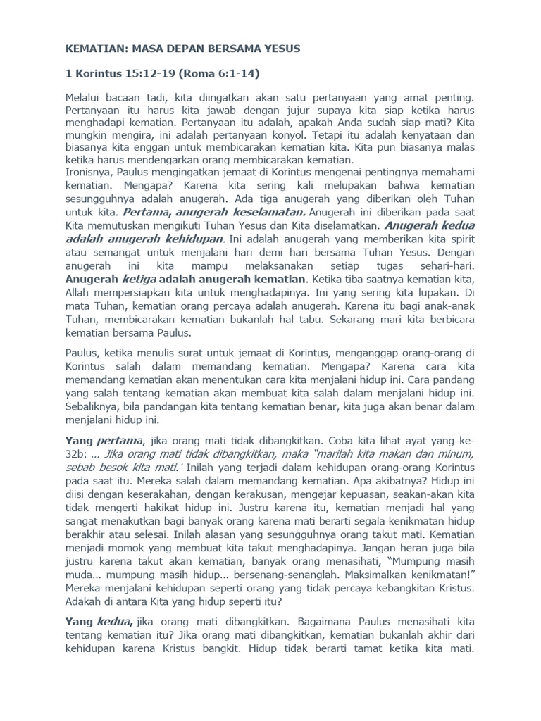 Kotbah 25 Juni 2021 | PDF