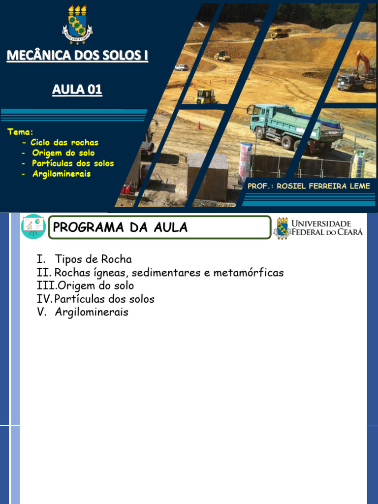 Aula 01 Origem Do Solo 2022 Pdf Intemperismo Rocha ígnea