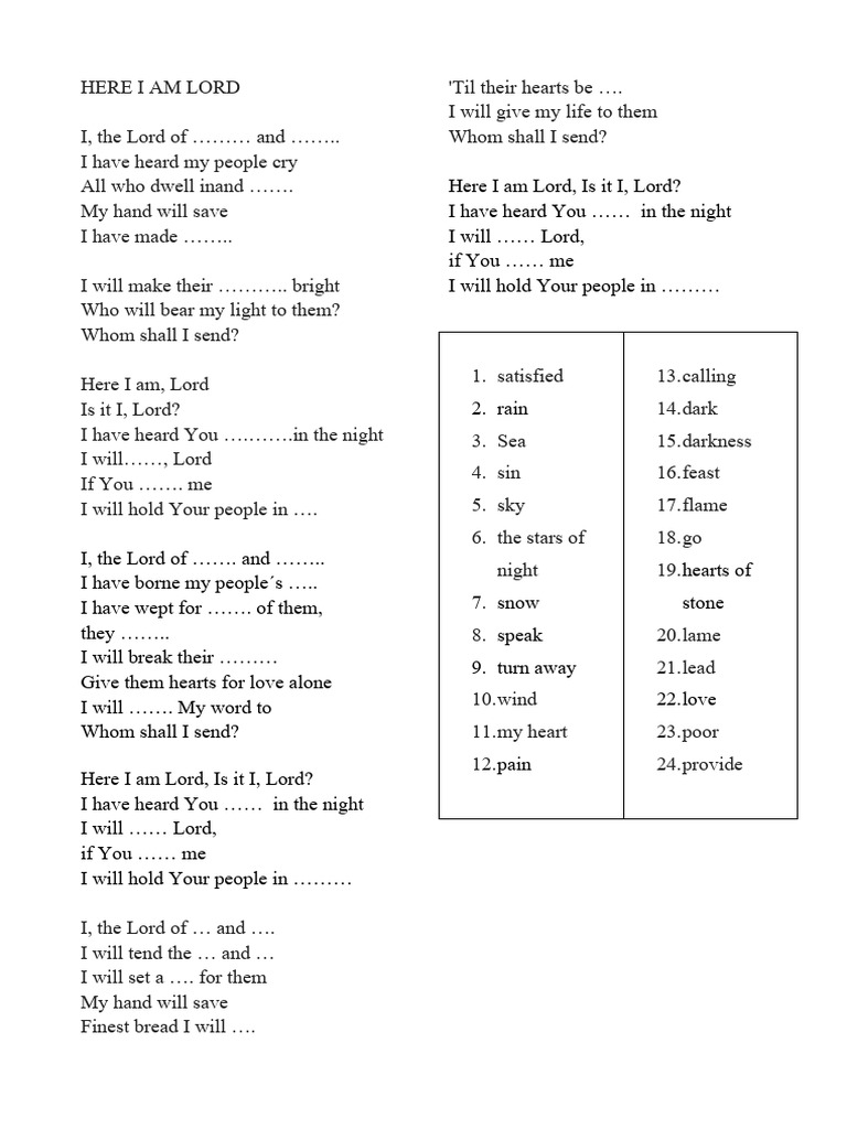 Here I Am, Lord: A Spiritual Call | PDF | Religion & Spirituality