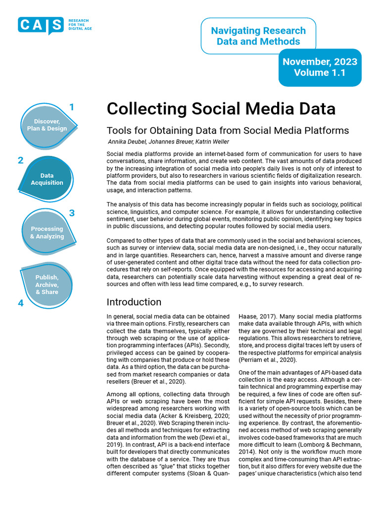 Collecting Social Media Data | PDF | Social Media | Popular Culture ...