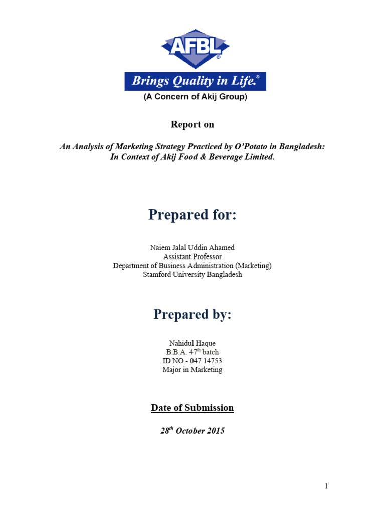 Akij Comapny Profile Report | Download Free PDF | Marketing Research | Hypothesis