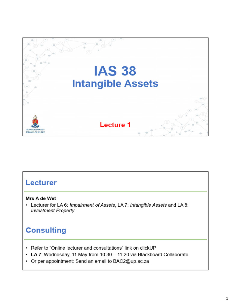 1a IAS 38 Intangible Assets Class Slides 2022 - Lecture 1 (Colour ...