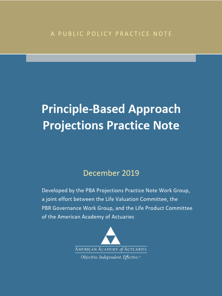 PBA Projections Practice Note | PDF | Valuation (Finance) | Actuary