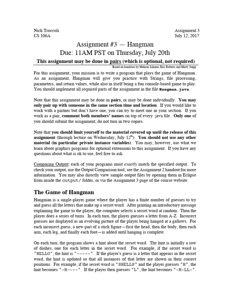 Assignment 3 Pdf Computer File Parameter Computer Programming