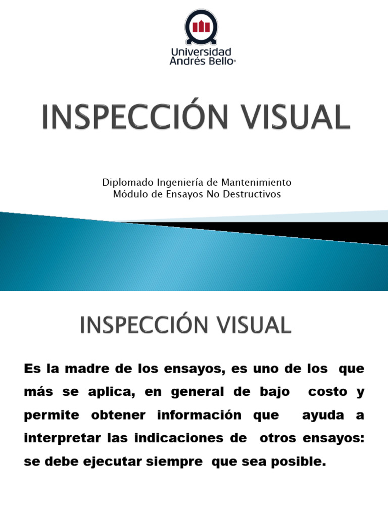 Inspección Visual | PDF | Pruebas no destructivas