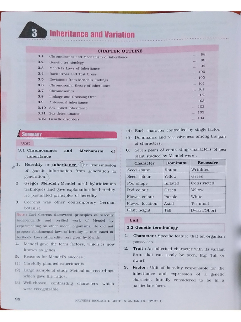 Bio CH 3 Notes | PDF
