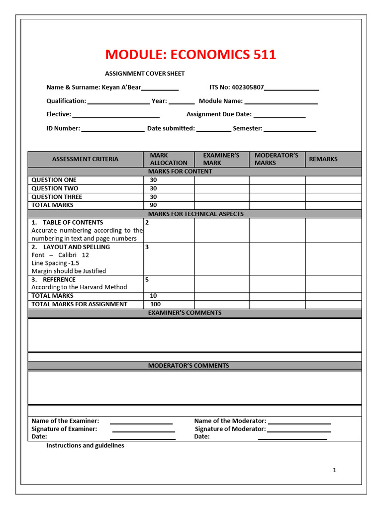 Eco 511 Assignment | PDF | Profit (Economics) | Monopoly