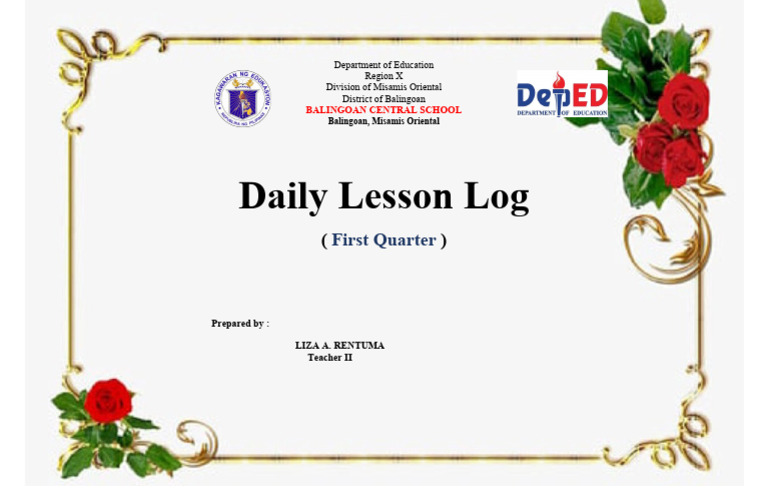 DLL COVER PAGE 2023-2024 | PDF