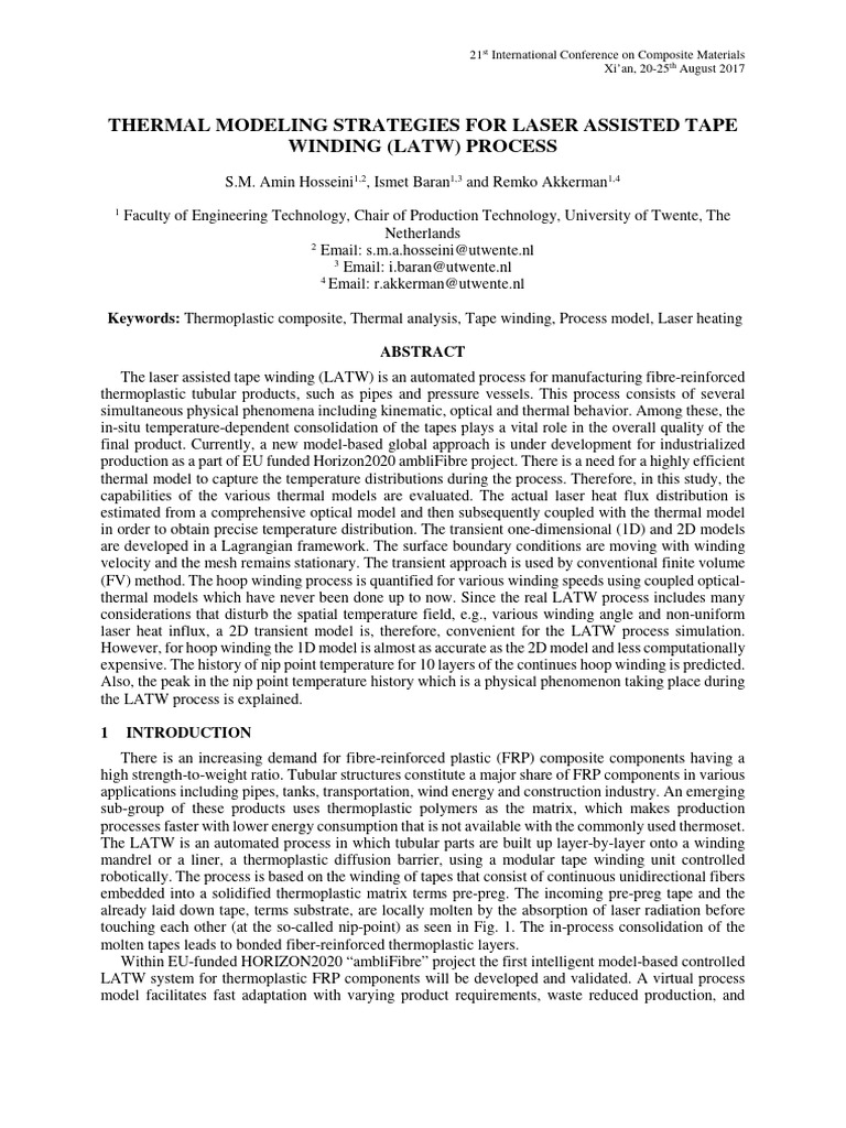 Thermal | PDF | Fibre Reinforced Plastic | Temperature