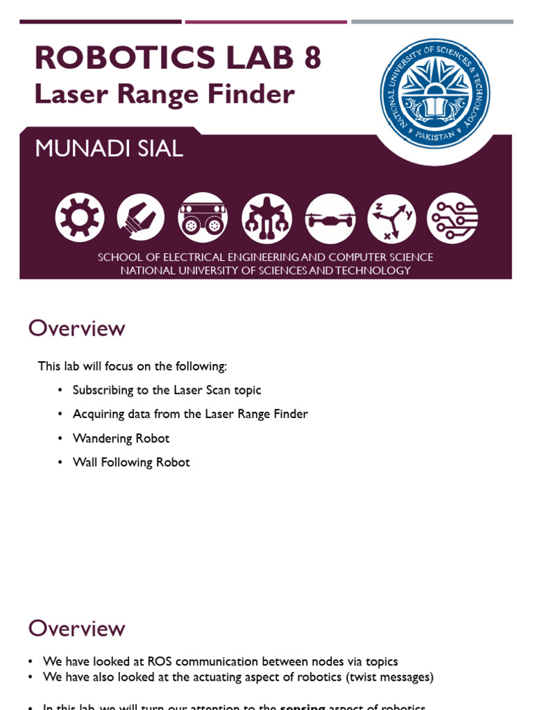 Robotics Lab Week 08 - Laser Range Finder For Obstacle Avoidance ...