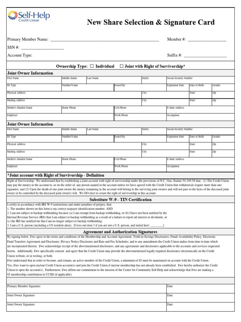 Personal Share Application | PDF | Social Security Number | Concurrent ...